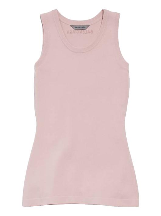 BALENCIAGA Balenciaga Ribbed Logo Tank Top